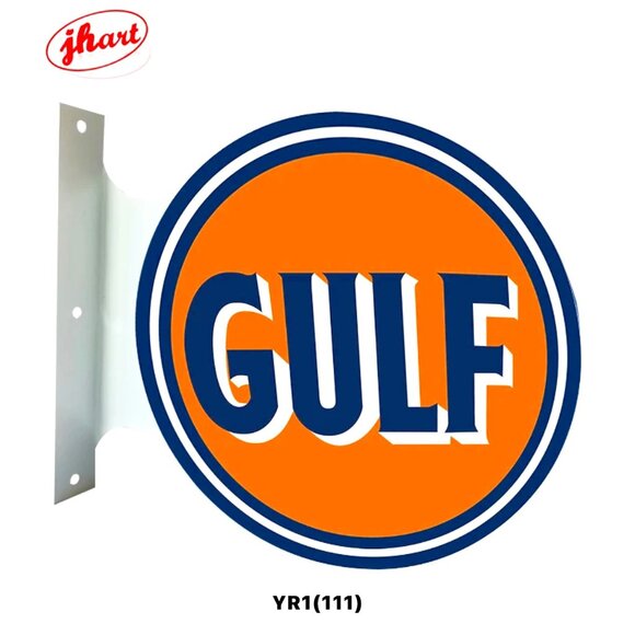 Wall Decor | Vintage Retro Double Sided Gulf Flanged Sign | Poshmark